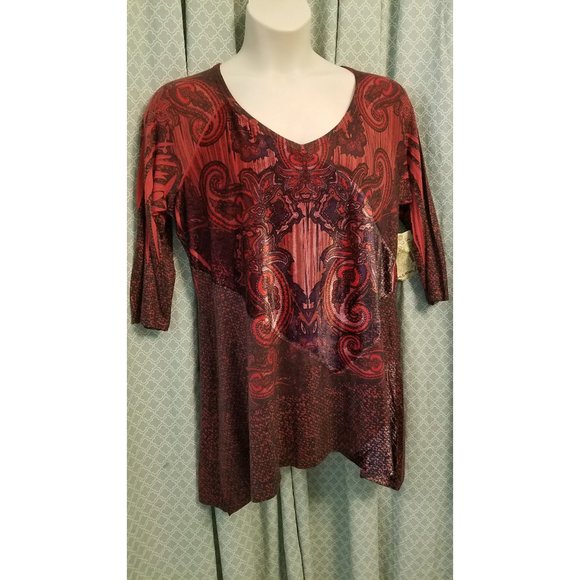 ONE WORLD | Tops | New Womens 34 Sleeve Top Size X By One World | Poshmark